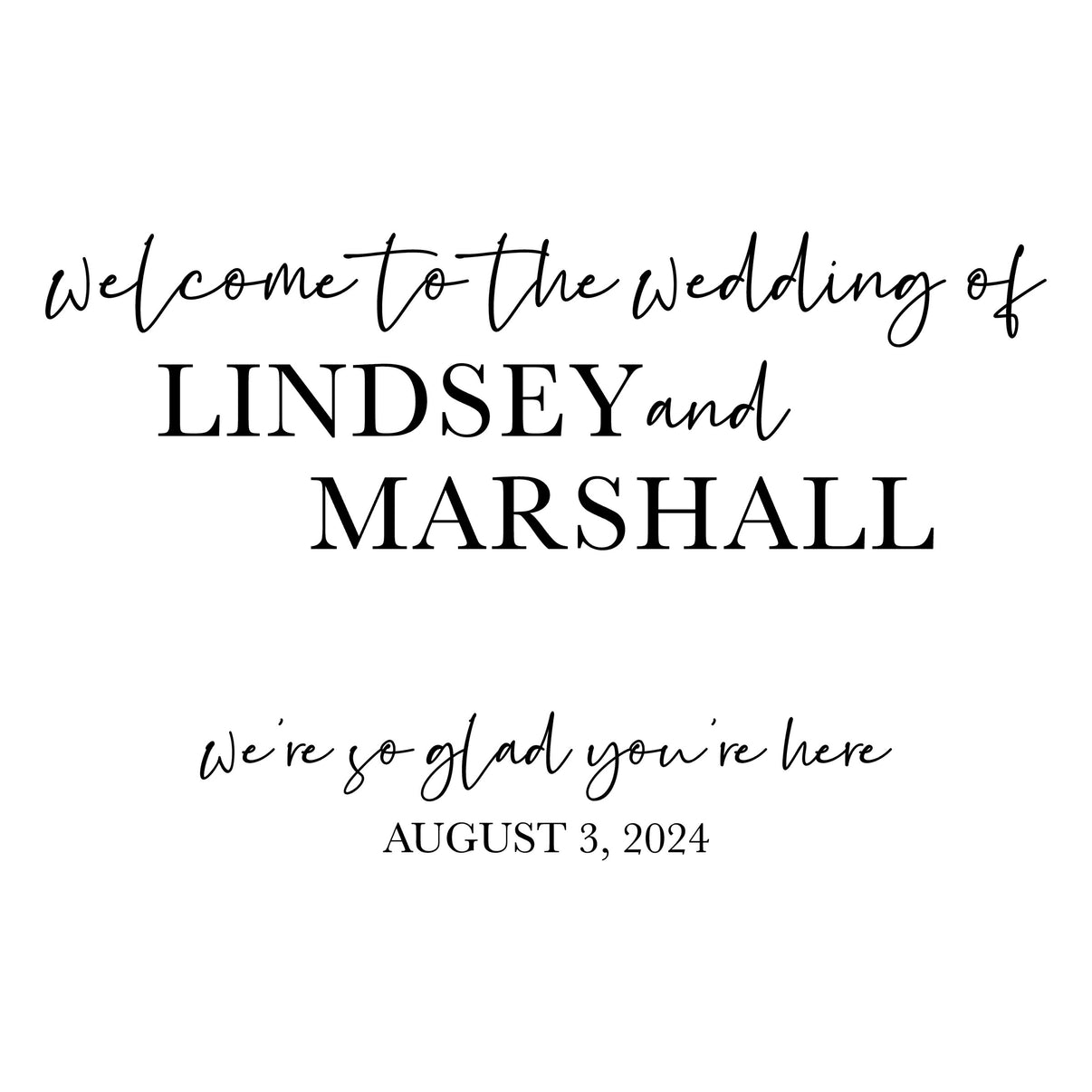 Personalized Wedding Decal for Flower Cart Sign, Welcome to Wedding ...